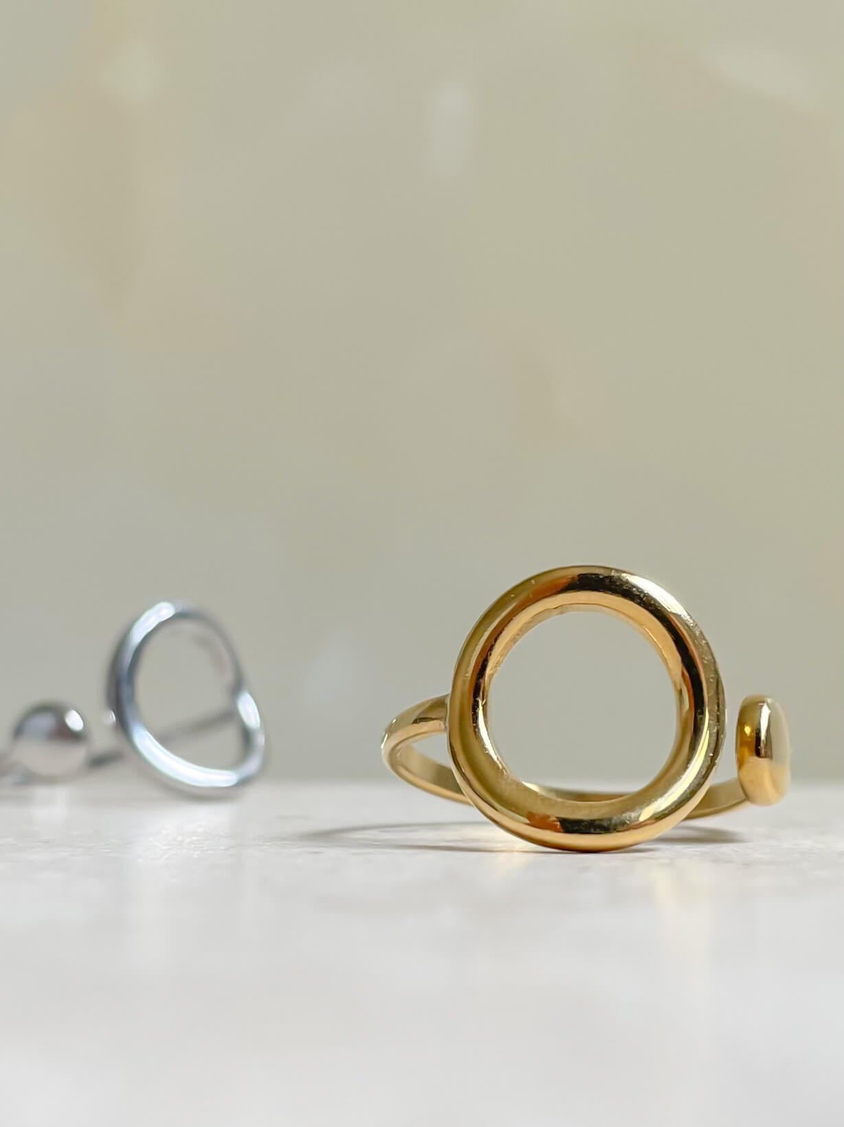 Irregular Round Shape Adjustable Ring – Clé de Lune